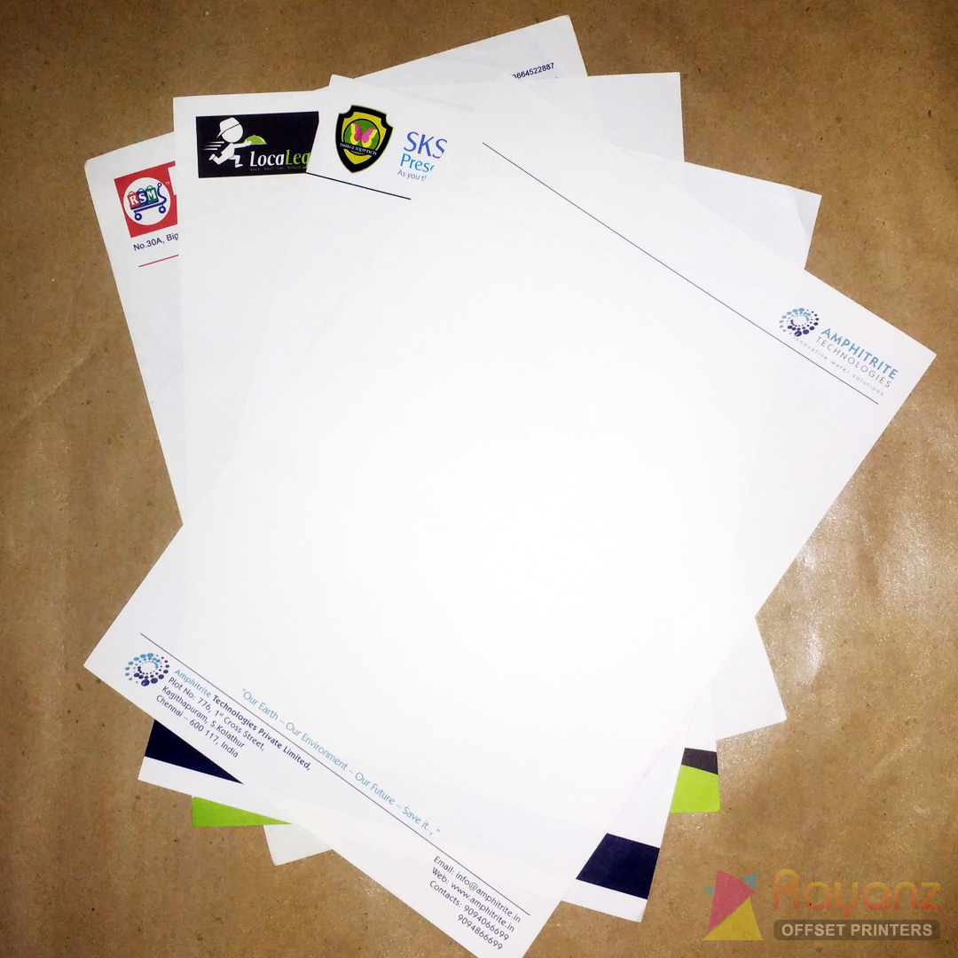 Multicolour Letterhead Cost | 1000 A4 Letterhead @ Rs.3500