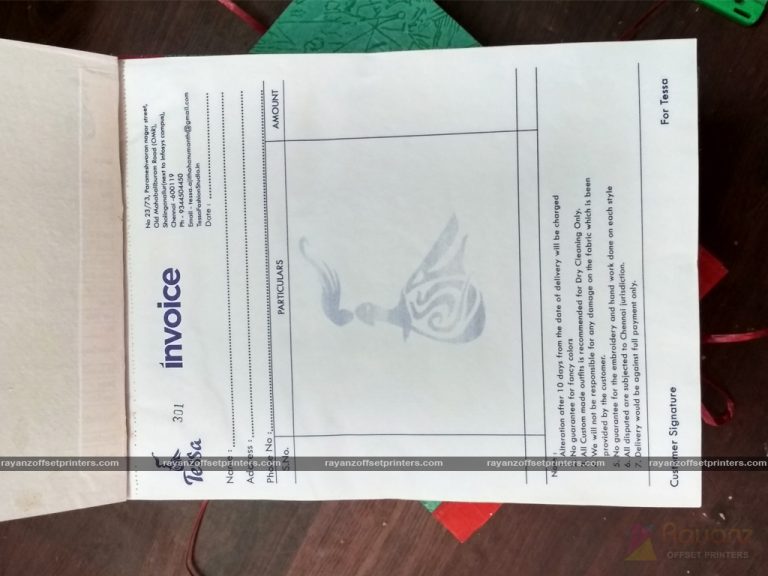 Bill Book Price | A5 Size 10 Bill Book Printing @ Rs.1700.00