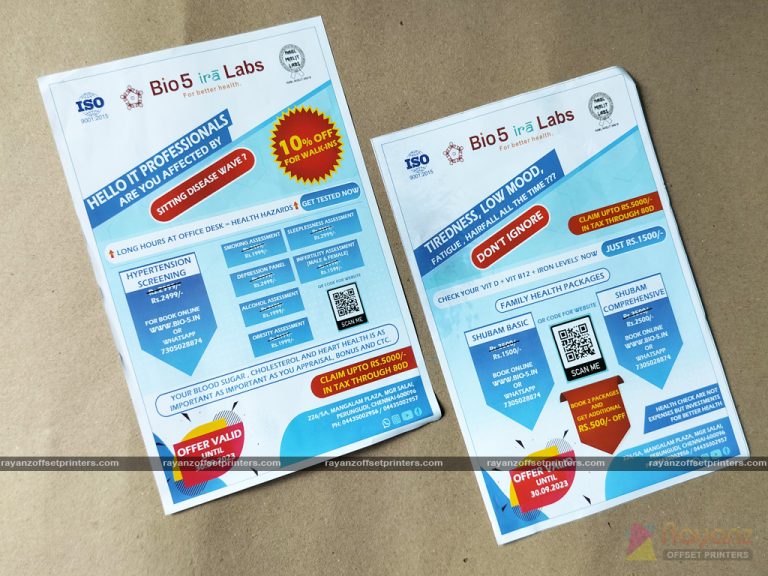 Pamphlet Printing Cost: 1000 A4 Flyers for ₹3,000 in Chennai